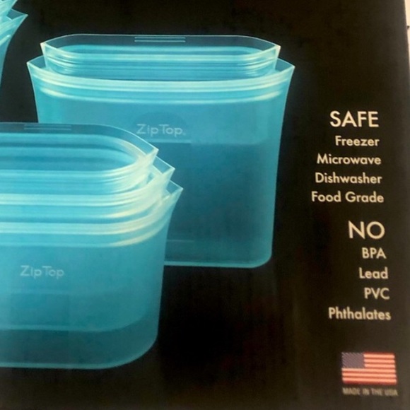 Zip Top | Kitchen | Zip Top Reusable Silicone Food Storage Set Of ...